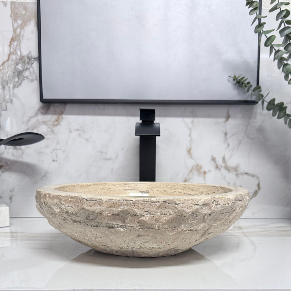 Bowl Vessel Sinks | Natural Stone Bathroom Sinks – Home by Shades of Nature